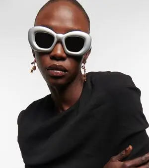 Loewe Inflated Rectangle Sunglasses - Silver