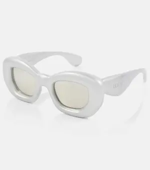 Loewe Inflated Rectangle Sunglasses - Silver