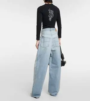 Balenciaga Mid-rise Wide-leg Jeans - Blue