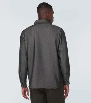 GOD'S TRUE CASHMERE Cashmere And Cotton Twill Shirt - Blue