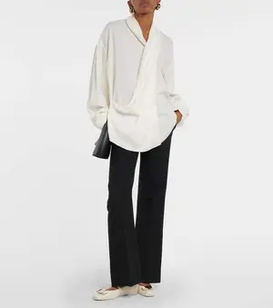 FERRAGAMO Zina Leather Ballet Flats - White