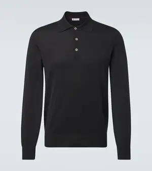 Brunello Cucinelli Cotton Polo Sweater - Black