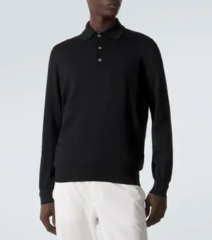 Brunello Cucinelli Cotton Polo Sweater - Black