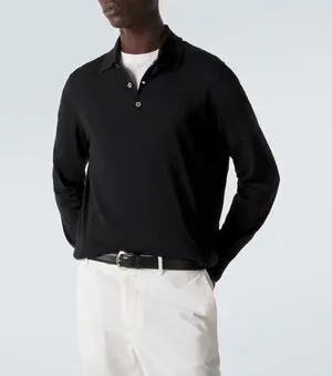 Brunello Cucinelli Cotton Polo Sweater - Black