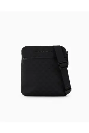Emporio Armani Flat Nylon Shoulder Bag - Black