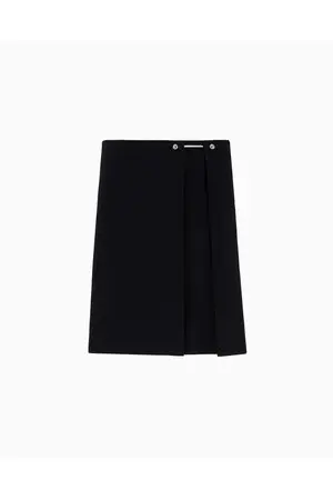 Emporio Armani Envers Satin A-line Skirt - Black