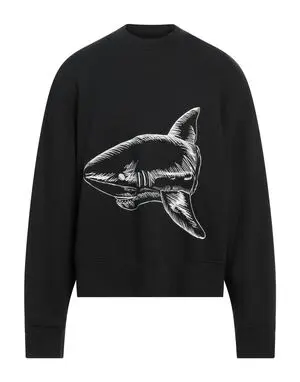 Palm Angels Solid Color Crewneck Sweatshirt - Black