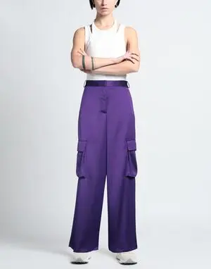 Versace Solid Twill Cargo Pants - Purple