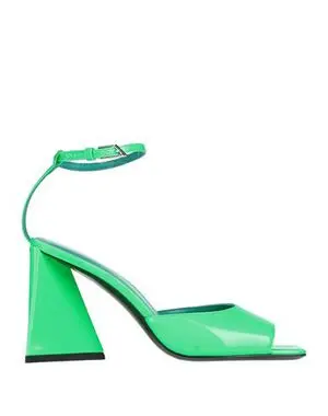 Attico Sandals With Buckle-fastening Ankle Strap - Green