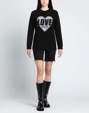 Moschino Cotton Elastane Crewneck Sweatshirt - Black
