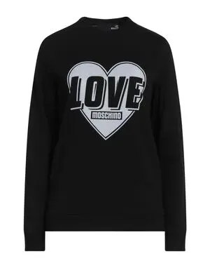 Moschino Cotton Elastane Crewneck Sweatshirt - Black