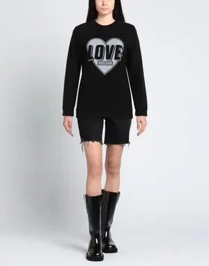 Moschino Cotton Elastane Crewneck Sweatshirt - Black