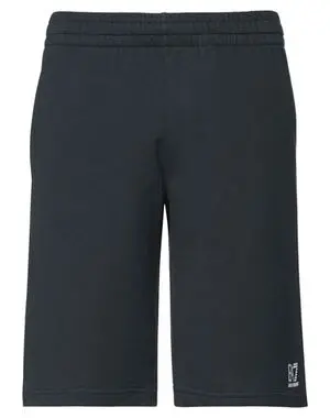 EA7 Cotton Fleece Athletic Shorts - Grey