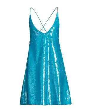 Blue Sequin Mini Dresses
