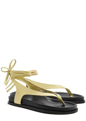 A.emery Shel Lace-up Suede Sandals