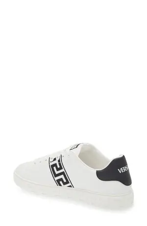 Versace Barocco Greca Jacquard Sneakers - 2w020-white Black