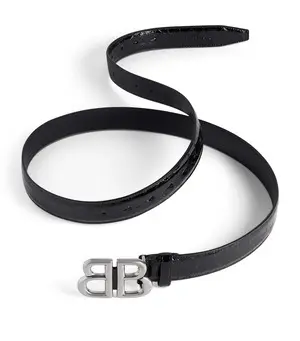 Balenciaga Patent Leather Belt - Black