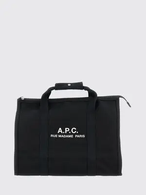A.p.c. Canvas Exchange Bag With Logo - Black