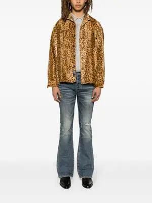 PURPLE BRAND P004 Low-rise Flared Jeans - Blue