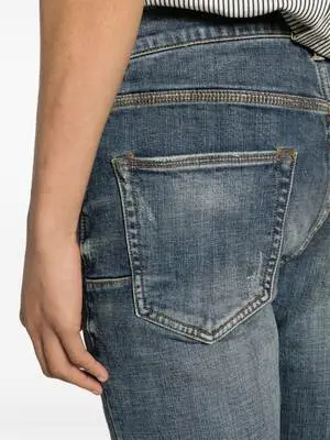 PURPLE BRAND P004 Low-rise Flared Jeans - Blue