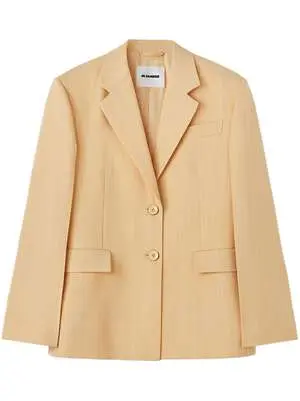 JIL SANDER Single-breasted Crepe Blazer - Orange