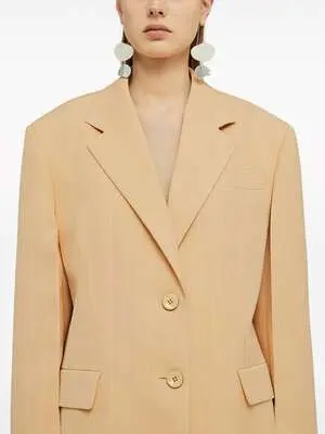 JIL SANDER Single-breasted Crepe Blazer - Orange