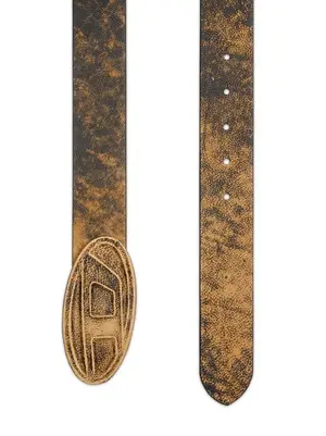 DIESEL® Logo-buckle Leather Belt