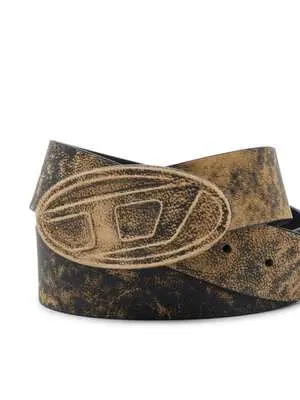 DIESEL® Logo-buckle Leather Belt