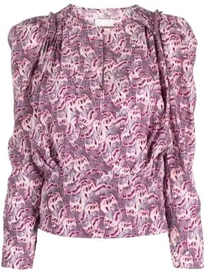 Isabel Marant Étoile Zarga Graphic-print Blouse - Purple