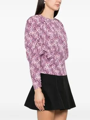 Isabel Marant Étoile Zarga Graphic-print Blouse - Purple