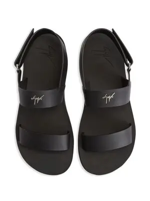 GIUSEPPE ZANOTTI Saiph Logo-plaque Leather Sandals