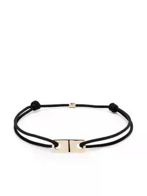 Luis Morais 14kt Yellow Gold Cord Bracelet - Black