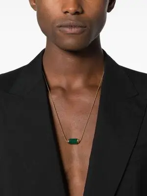 Luis Morais 14kt Yellow Malachite Necklace
