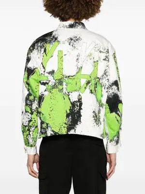 44 LABEL GROUP Corrosive-print Denim Jacket