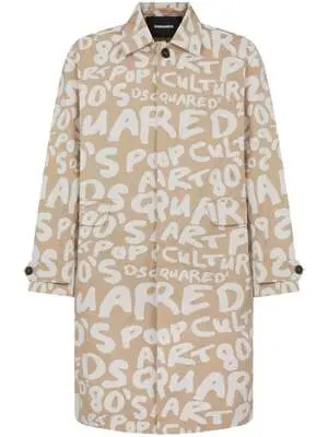 Dsquared2 Logo-print Trench Coat