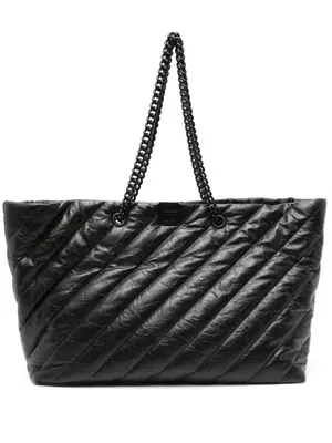 Balenciaga Large Crush Quilted Tote Bag - Black