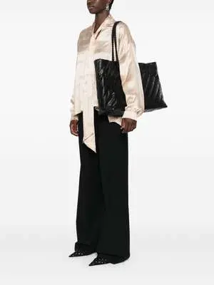 Balenciaga Large Crush Quilted Tote Bag - Black