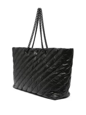Balenciaga Large Crush Quilted Tote Bag - Black