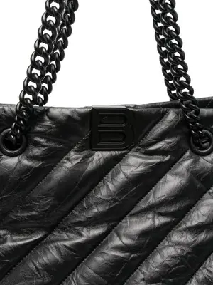 Balenciaga Large Crush Quilted Tote Bag - Black