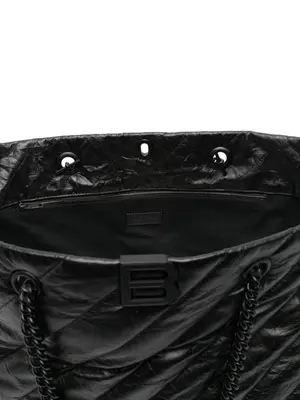 Balenciaga Large Crush Quilted Tote Bag - Black