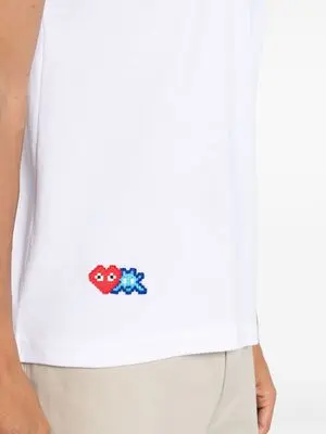 Play Comme Des Garcon X The Artist Invader Pixelated-appliqué Polo Shirt