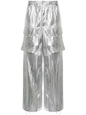 MAISON MARGIELA Drawstring-fastening Metallic Trousers
