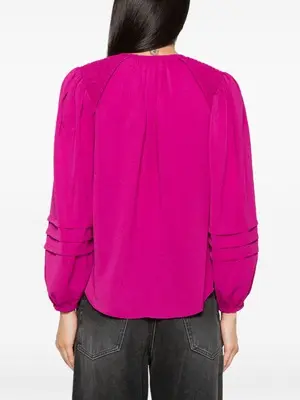 MARANT ETOILE Lamaya Tie-neck Blouse - Pink