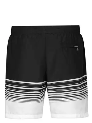 Dolce & Gabbana Stripe-print Swim Shorts - Black