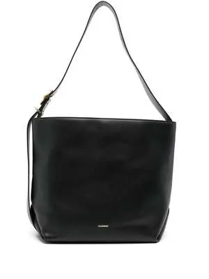 JIL SANDER Cannolo Leather Shoulder Bag
