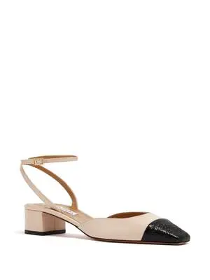 AQUAZZURA Two-tone Leather Pumps - Neutrals