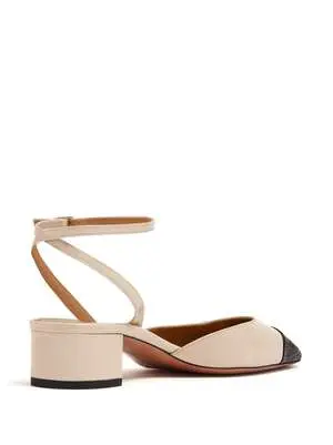 AQUAZZURA Two-tone Leather Pumps - Neutrals