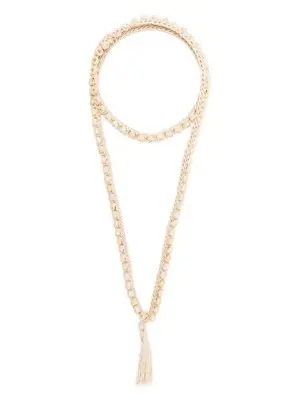 Alanui Tassel Detail Crochet Necklace - Neutrals