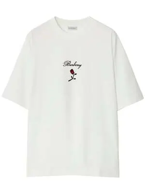 Burberry Rose Cotton T-shirt - White