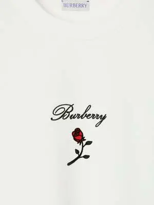 Burberry Rose Cotton T-shirt - White